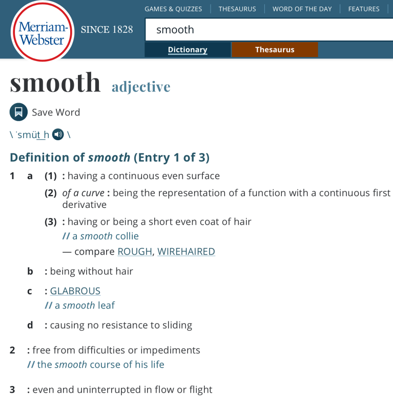 Why is “smooth” so thorny? – The Right Spirit